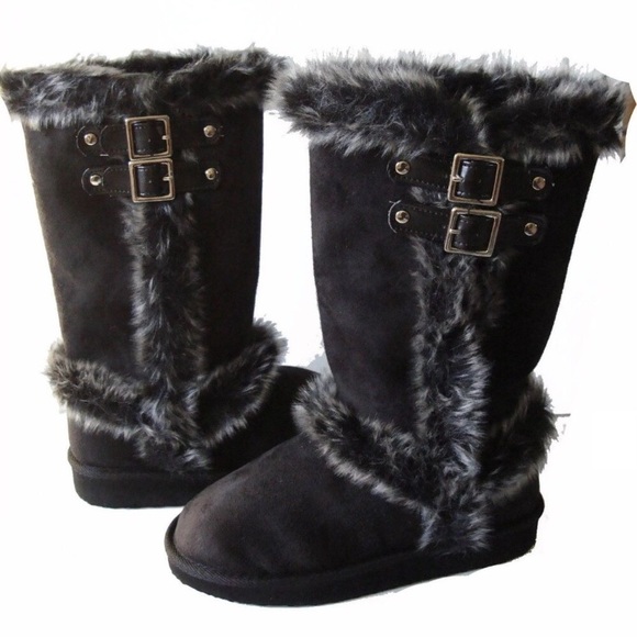 TOP Moda | Shoes | Fur Trim Mid Calf Eskimo Boot Nwt | Poshmark